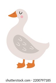 Cartoon Goose Farm Bird Vector Illustration Stock Vector (Royalty Free ...