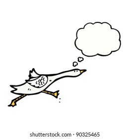 Running Goose Cartoon Stock Vector (Royalty Free) 124985819