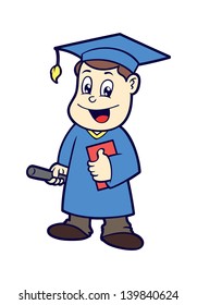 Cartoon Graduation Stock Vector (Royalty Free) 139840624 | Shutterstock