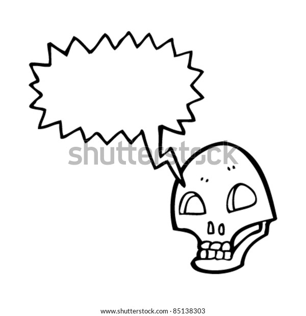 Cartoon Graffiti Style Skull Shouting Stock Vector (Royalty Free ...
