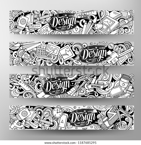 Cartoon Graphics Monochrome Vector Hand Drawn Stock Vector (Royalty ...