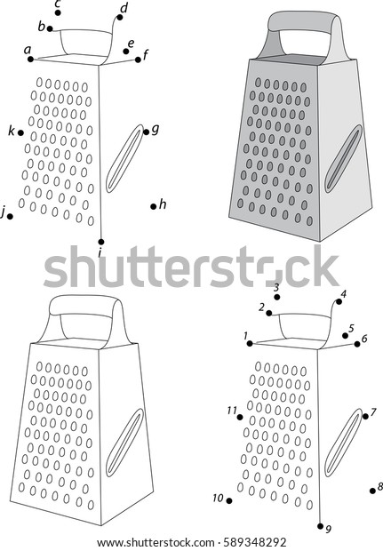 Cartoon Grater Coloring Book Dot Dot Stock Vector (Royalty Free ...
