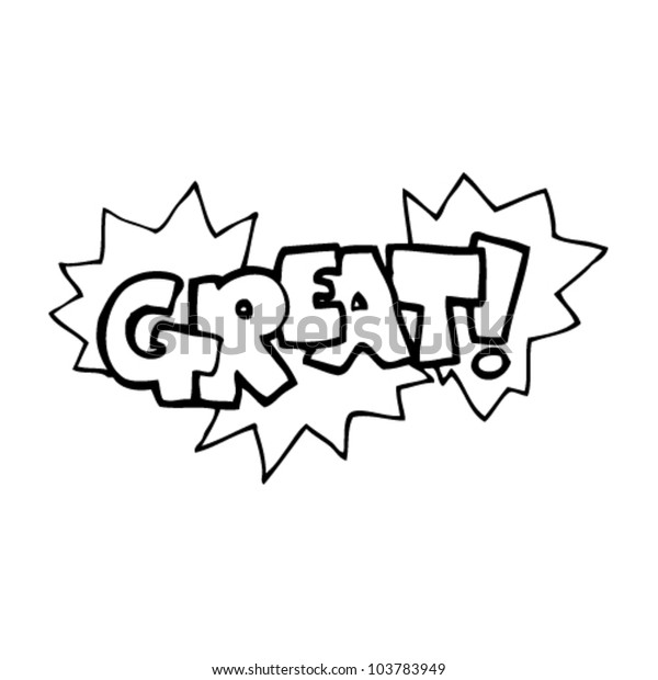 Cartoon Great Sign Stock Vector (Royalty Free) 103783949