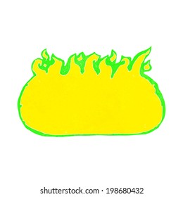 Cartoon Green Fire Border Stock Vector (Royalty Free) 198680432