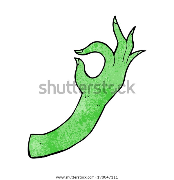 Cartoon Green Hand Symbol Stock Vector (Royalty Free) 198047111 ...