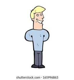 Cartoon Grinning Man Stock Vector (Royalty Free) 165996863 | Shutterstock