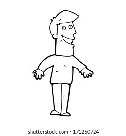 Cartoon Grinning Man Stock Vector (Royalty Free) 171250724 | Shutterstock
