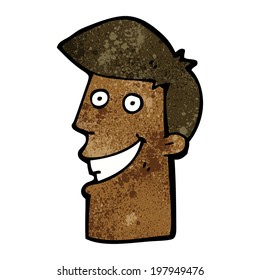 Cartoon Grinning Man Stock Vector (Royalty Free) 197949476 | Shutterstock