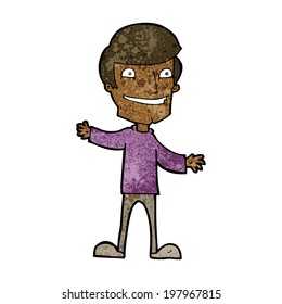 Cartoon Grinning Man Stock Vector (Royalty Free) 197967815 | Shutterstock