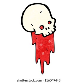 Cartoon Gross Bleeding Skull Stock Vector (Royalty Free) 116049448