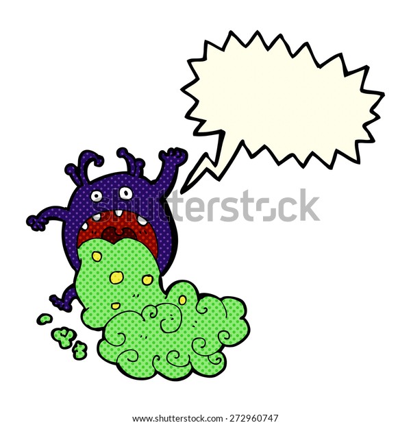 Cartoon Gross Monster Being Sick Speech Stock Vector (Royalty Free ...