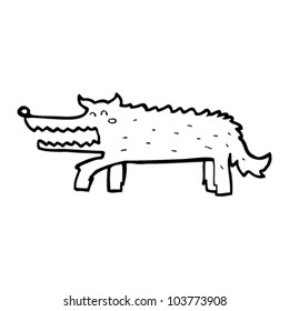 Cartoon Growling Wolf Stock Vector (Royalty Free) 103773908 | Shutterstock