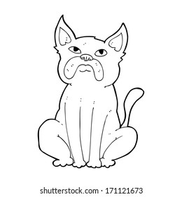 Cartoon Grumpy Little Dog Stock Vector (Royalty Free) 186539207 ...