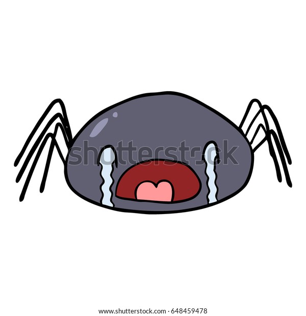 Cartoon Halloween Spider Crying Stock Vector (Royalty Free) 648459478 ...