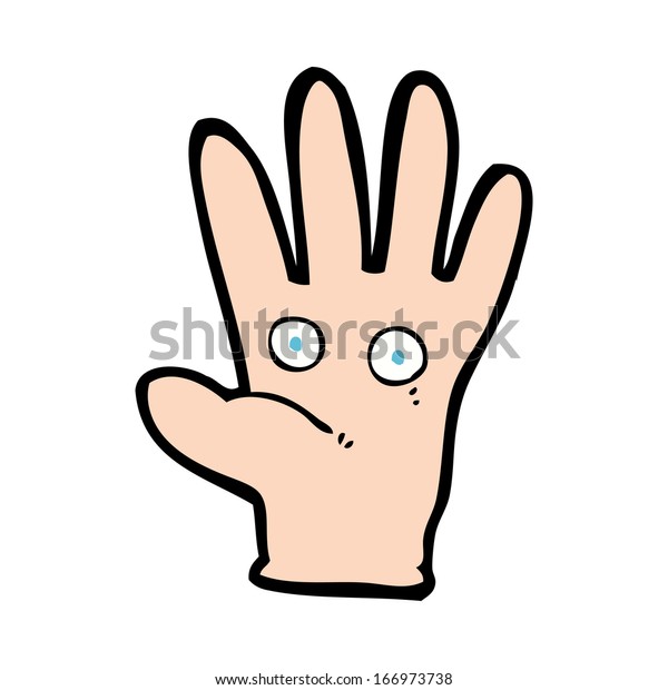 Cartoon Hand Eyes Stock Vector (Royalty Free) 166973738 | Shutterstock