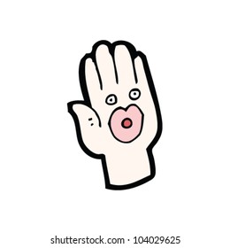 Cartoon Hand Face Stock Vector (Royalty Free) 103879754