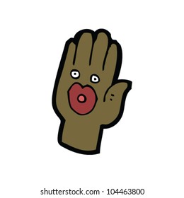 Cartoon Hand Face Stock Vector (Royalty Free) 104463800 | Shutterstock