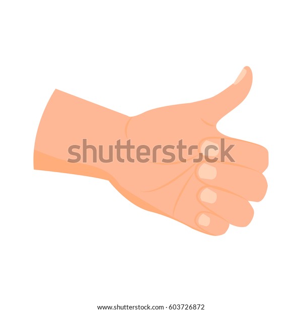 Cartoon Hand Icon Isolated On White Stock Vector (Royalty Free ...