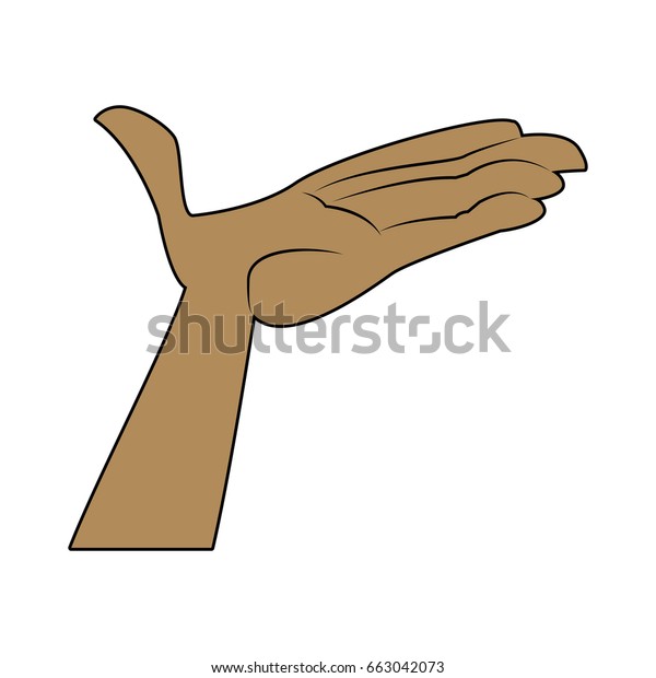 Cartoon Hand Man Open Palm Stock Vector (Royalty Free) 663042073 ...
