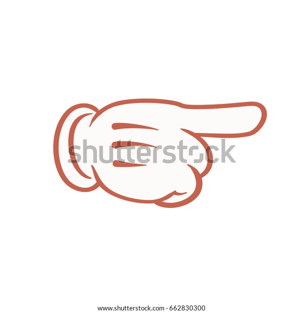Cartoon Hand Pointing Finger Outside Hand Stock Vector (Royalty Free ...