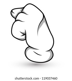 Cartoon Hand Punch Vector Illustration: vetor stock (livre de direitos ...