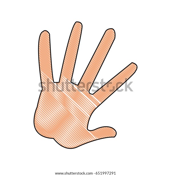Cartoon Hand Showing Five Fingers Vector Stock Vector (Royalty Free ...