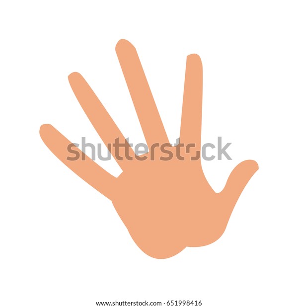 Cartoon Hand Showing Five Fingers Vector Stock Vector (Royalty Free ...