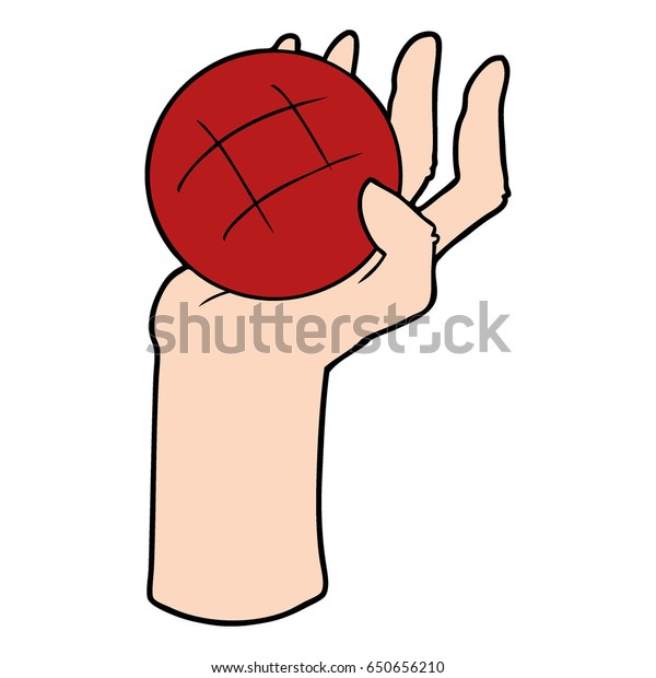 Cartoon Hand Throwing Ball Stock Vector (Royalty Free) 650656210 ...