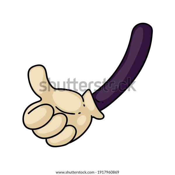 Cartoon Hand Thumb Gesture Isolated On Stock Vector (Royalty Free ...