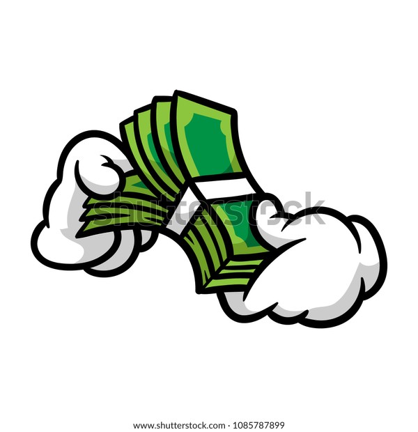 Cartoon Hands Counting Money