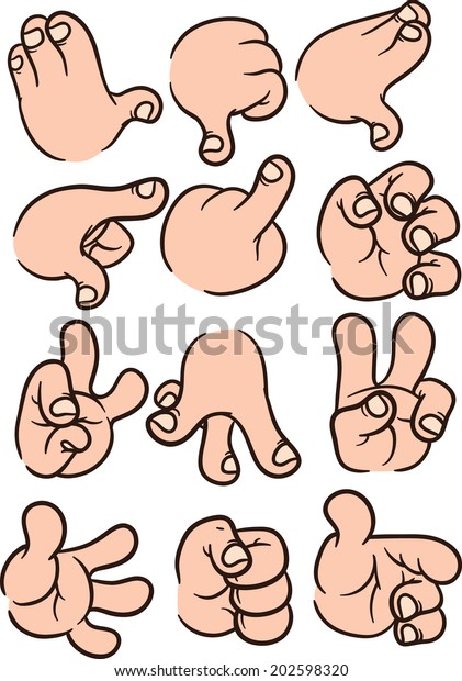 Mains de caricature. Image vectorielle illustration : image vectorielle ...