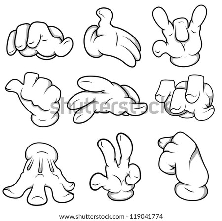 Cartoon Hands Vectors Stock Vector (Royalty Free) 119041774 - Shutterstock