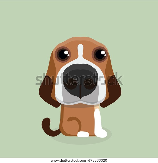 Cartoon Happy Beagle Dog Stock Vector (Royalty Free) 693533320