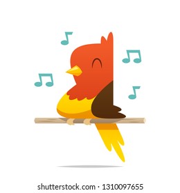Cartoon Happy Bird Vector Isolated Illustration Stock Vector (Royalty ...