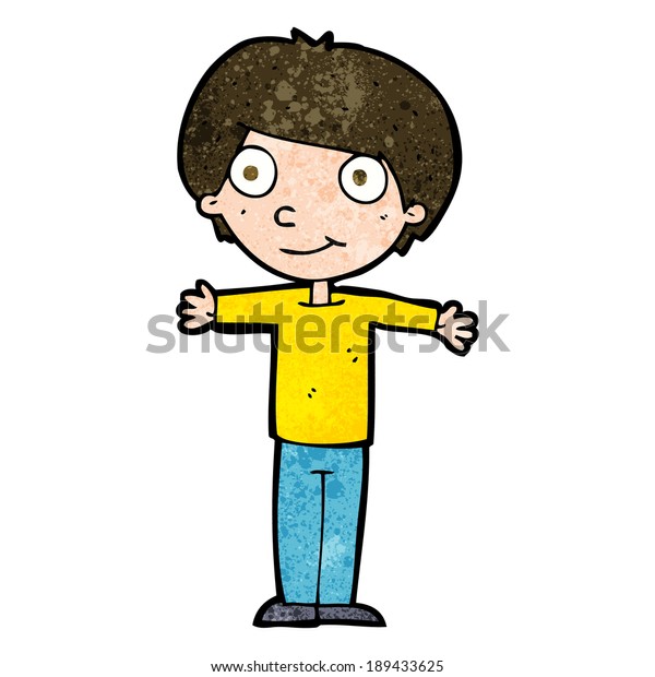 Cartoon Happy Boy Open Arms Stock Vector (Royalty Free) 189433625 ...