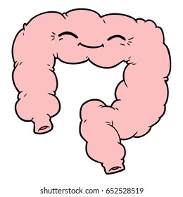Cute Human Organ Intestines Vector Illustration Stock Vector (Royalty ...