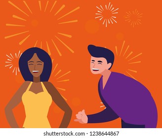 Cartoon Happy Couple Stock Vector (Royalty Free) 1238644867 | Shutterstock