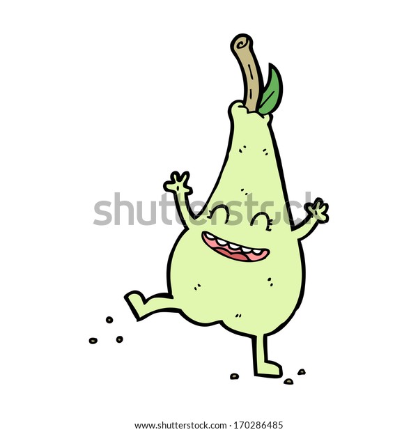 Cartoon Happy Dancing Pear Stock Vector (Royalty Free) 170286485 ...