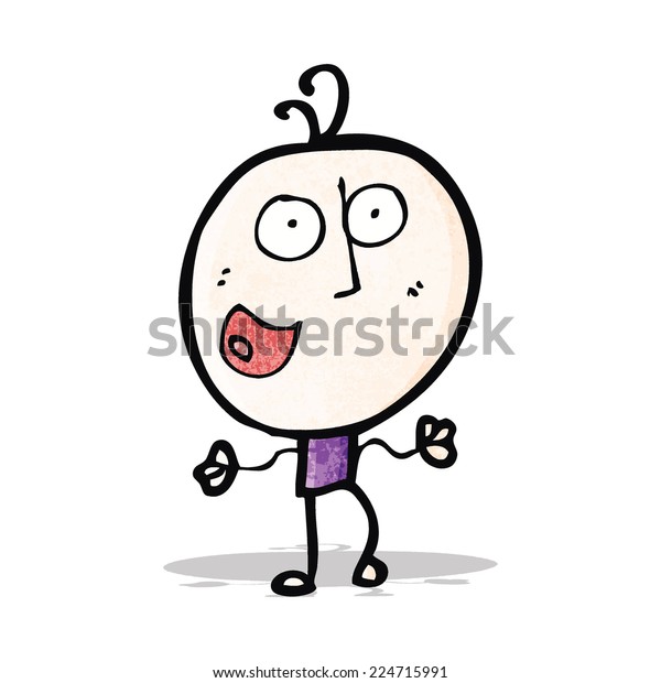 Cartoon Happy Doodle Man Stock Vector (Royalty Free) 224715991 ...