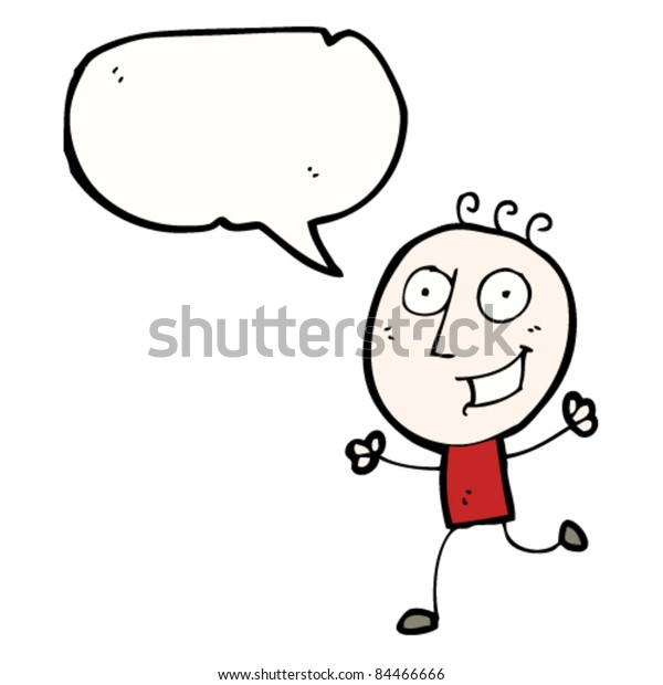 Cartoon Happy Doodle Man Stock Vector (Royalty Free) 84466666 ...