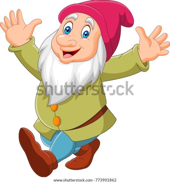 Cartoon-Happy-Zwerg: Stock-Vektorgrafik (Lizenzfrei) 773901862 ...