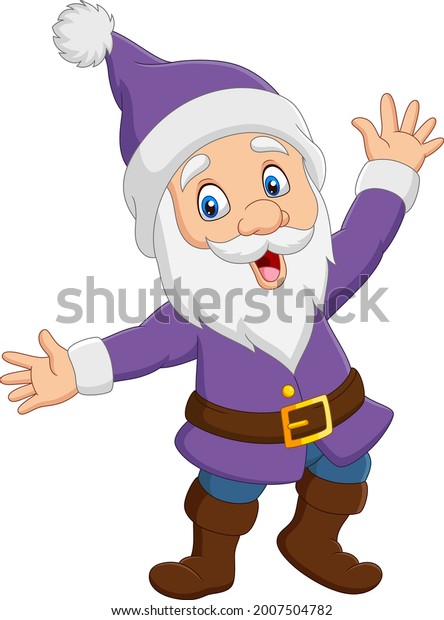 Cartoon Happy Dwarf Waving Hand Stock Vector (Royalty Free) 2007504782 ...