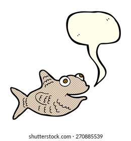 Cartoon Fish Speech Bubble Stock Vector (Royalty Free) 270917168