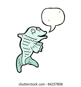 Cartoon Happy Fish Talking Stock Vector (Royalty Free) 84237808 ...