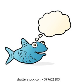 Cartoon Happy Fish Thought Bubble Stock Vector (Royalty Free) 399621103 ...