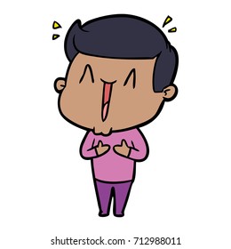 Cartoon Happy Man Stock Vector (Royalty Free) 712988011 | Shutterstock