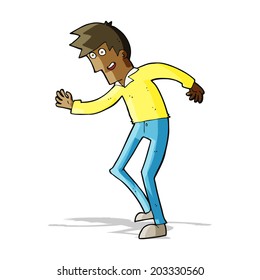 Cartoon Happy Man Dancing Stock Vector (Royalty Free) 203330560 ...