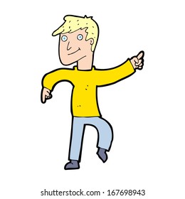 Cartoon Happy Man Pointing Stock Vector (Royalty Free) 173404685