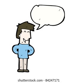 Cartoon Happy Man Talking Stock Vector (Royalty Free) 84247171 ...