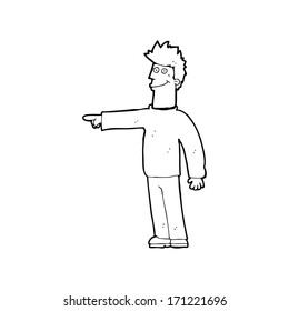 Cartoon Man Pointing Stock Vector (Royalty Free) 171242834